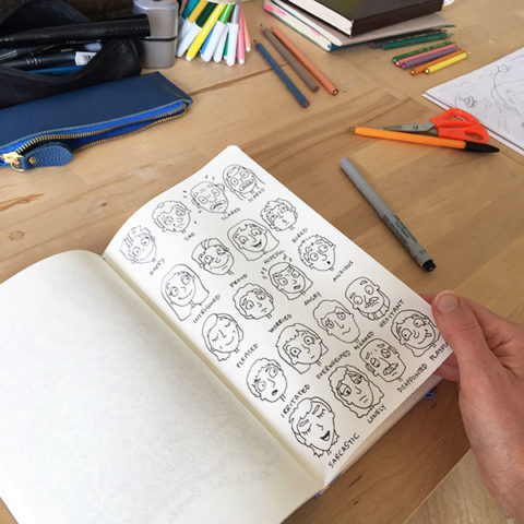 How-to draw cartoon human faces Bit-by-Bit - Doodling expressions the ...